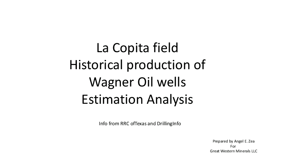 La copita field economics projections. – ΜΑΤΗ Υεω